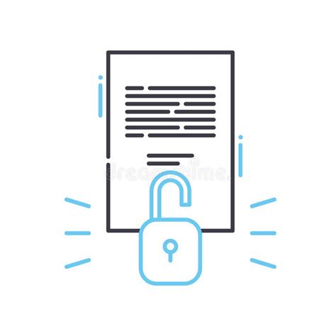 Data Disclosure Line Icon Outline Symbol Vector Illustration Concept Sign Stock Vector