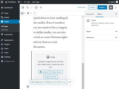 adding icons in gutenberg editor without extra plugins