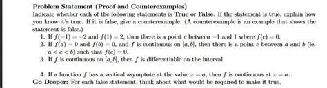 solved problem statement proof and counterexamples