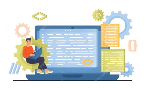 Premium Vector Code Typing Concept