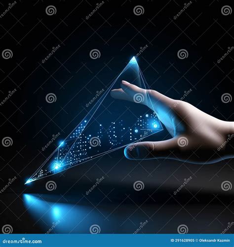 Unreal Cursor Made Of Three Elements That Resembles Origami Hand Stock Illustration