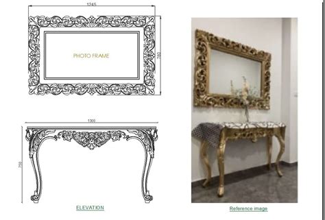 Carving Console Cad Drawing