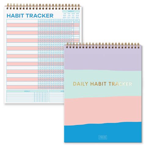 Buy Sando Striped Habit Tracker 24 Month Daily Habit Tracker Journal