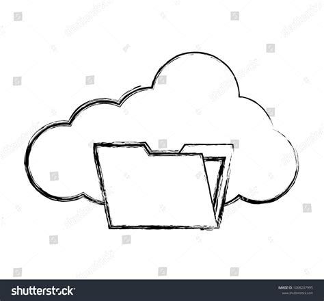 Cloud Computing Folder Stock Vector Royalty Free 1068207995 Shutterstock