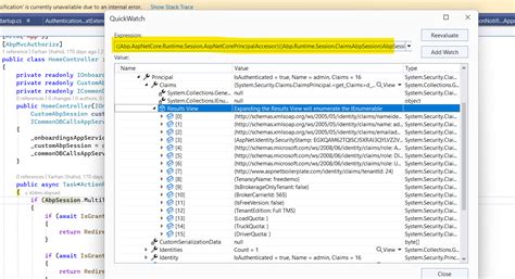 impersonation abpsession impersonatoruserid is getting null 12073