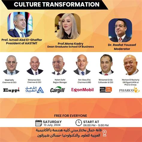 Raafat Youssef Shehata On Linkedin Waiting For You July 13 At 600 Pm Arab Academy Free Seminar