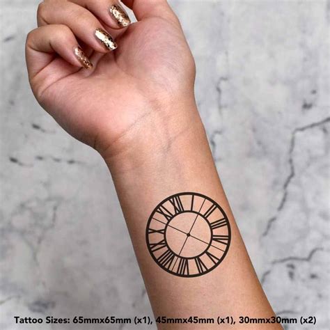 Clock With Roman Numerals Tattoo
