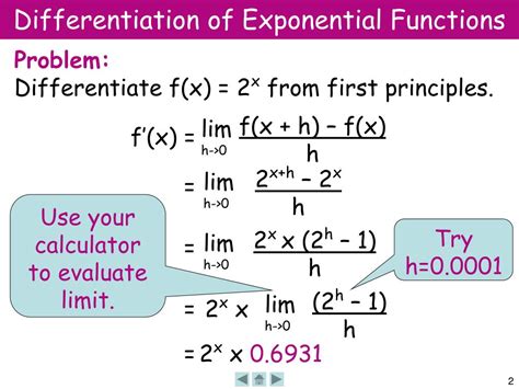 PPT Differentiation Of Exponential Functions PowerPoint Presentation ID