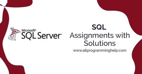 Sql Assignment With Solution Best Sql Homework Help With Solution R