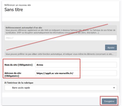 Ajouter Des Boutons Dans La Barre Daccès Rapide Service Hébergement
