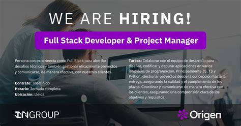 Origen On Linkedin Hiring Fullstackdeveloper Typescript Agile