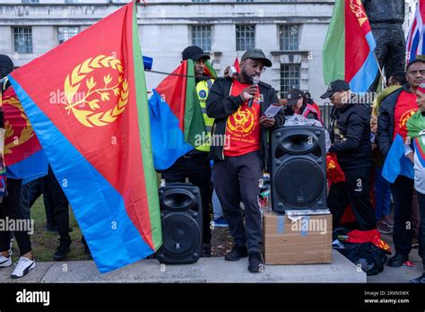 British Eritreans Hold A Freedom Rally In Central London Stock Photo Alamy