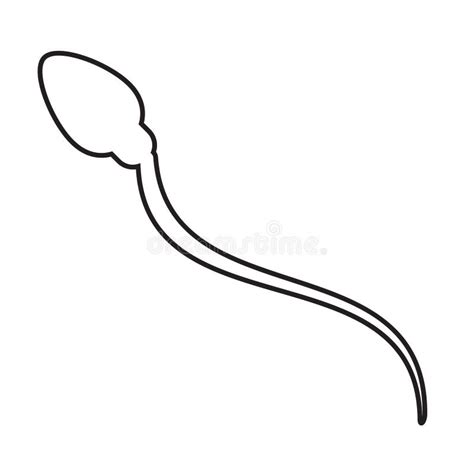 Sperm Line Icon Concept Sperm Flat Vector Symbol Sign Outline