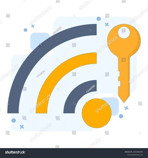 Wifi Encryption Key Concept Password Security Stock Vector Royalty Free 2611084865 Shutterstock