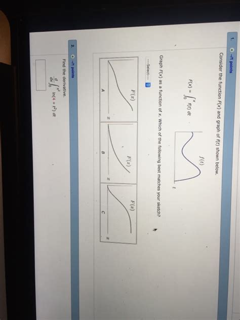 solved consider the function and graph of t shown below