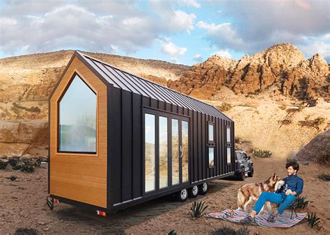 Prefab Light Steel Frame Trailer House On Wheels Sustainable Living
