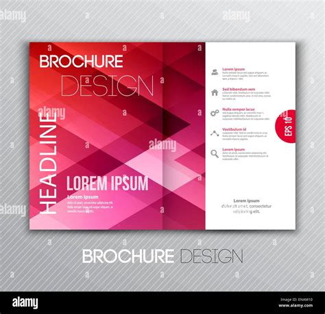 Vector Illustration Abstract Template Brochure Design With Geometric Background Stock Vector