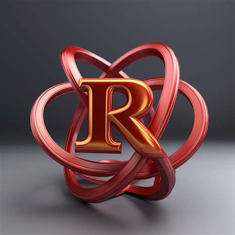 premium ai image r letter rendering