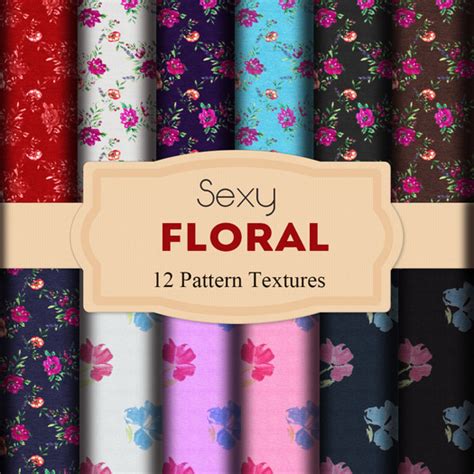 Second Life Marketplace Sexy Floral Texture Pack Of 12