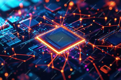 A Close Up Of A Processor Chip On A Circuit Board Premium Ai