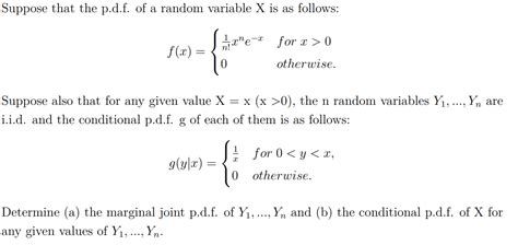 solved suppose that the p d f of a random variable x is