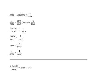 Verify Trig Identities Cut Out Strips By Andrew Pollak TpT