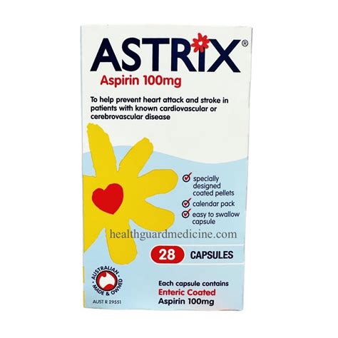 Astrix Aspirin 100mg 28 Tablets