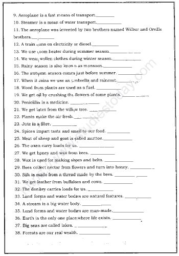 Cbse Class 2 Evs Sample Paper Set M