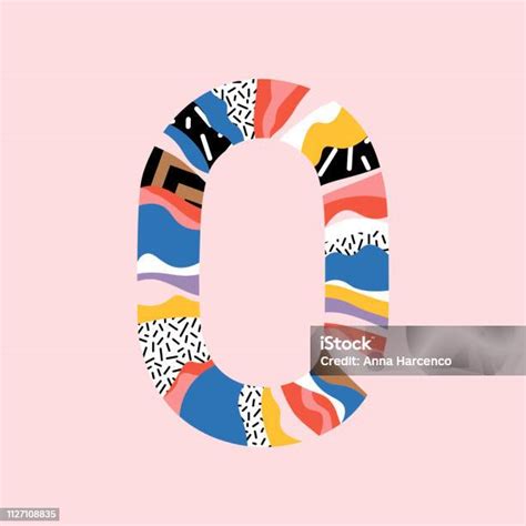 라틴 알파벳 번호 0입니다 라인 플랫 스타일에 서명 한다입니다 귀여운 현대 자본 숫자입니다 벡터 유행 플랫 라인 숫자입니다 생일