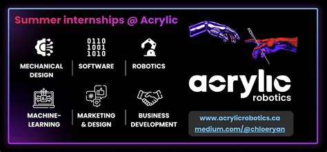 Robotics Intern Summer 2023 Acrylic Robotics By Chloë Ryan Medium