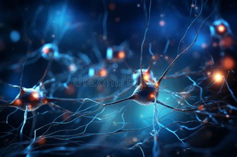 Neuron Cells Neural Network Under Microscope Neuro Research Science Brain Signal Information