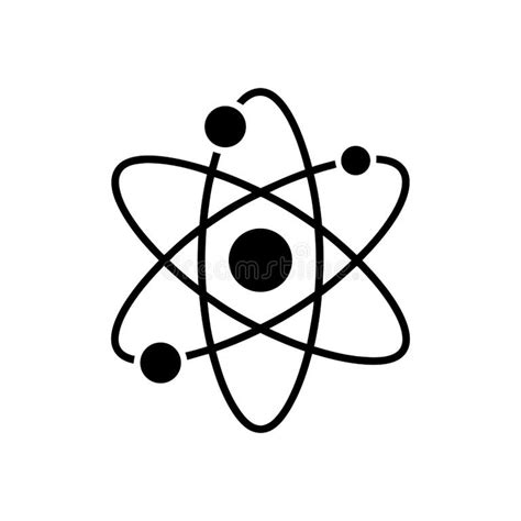 Atomic Structure Model Diagram Of Nucleus Electrons And Orbits Stock
