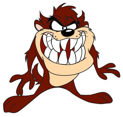 Tasmanian Devil Png Hd Cartoon Character With Fangs Taz Devil