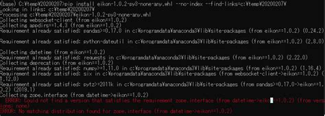 Offline Installation For Eikon Api Error — Lseg Developer Community