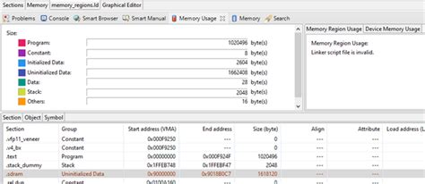 Problem With The Fsp Ld File And The Memory Region Usage Tab In E2Studio Forum RA MCU