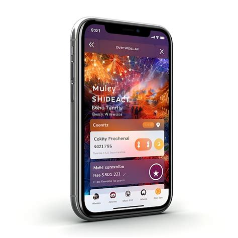 Premium AI Image Mobile App Design Of Event Management Ticket Booking App Design Festive Theme