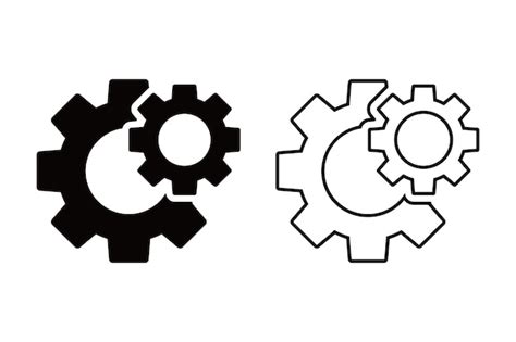 Premium Vector Gears Vector Illustration Cogwheel Symbol Maintenance Sign
