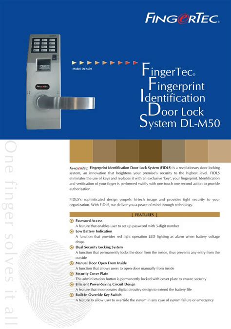 Pdf Fingerprint Identification Door Lock System · Fingerprint