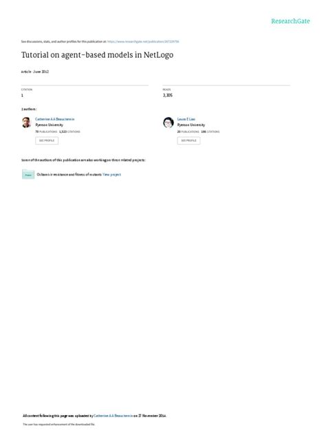 Tutorial On Agent Based Models In Netlogo June 2012 Pdf Dendritic Cell Infection