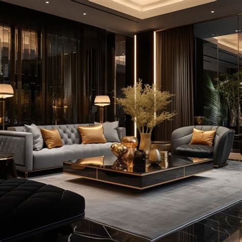 Black And Gold Interior
