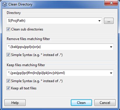 IDE Window Clean Directory Lazarus Wiki