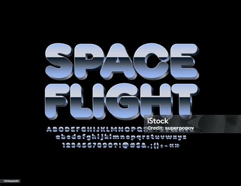 벡터 금속 기호 3d 금속 글꼴 공간 비행 실버 알파벳 글꼴 강철에 대한 스톡 벡터 아트 및 기타 이미지 강철 개념 과학