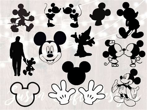 Mickey Mouse Svg Bundle Mickey Mouse Silhouette Svg Cruise Etsy