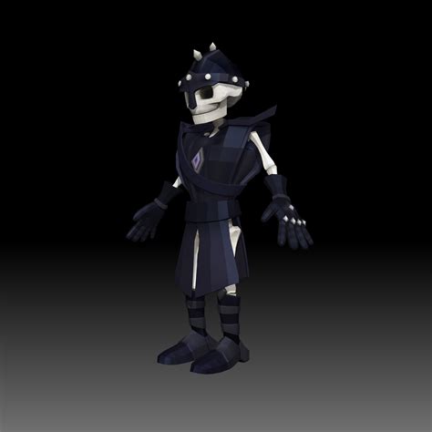 Artstation Stylized Skeleton Archer Mobile Game Ready Model Game
