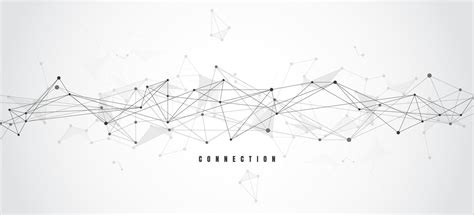 Abstract Connecting Dots And Lines With Geometric Background Modern