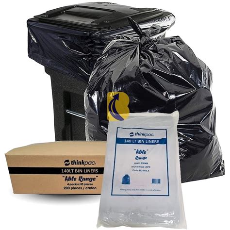 Buy 140l Bin Liners 23um 200 Bags Able Grade 2 Mydeal