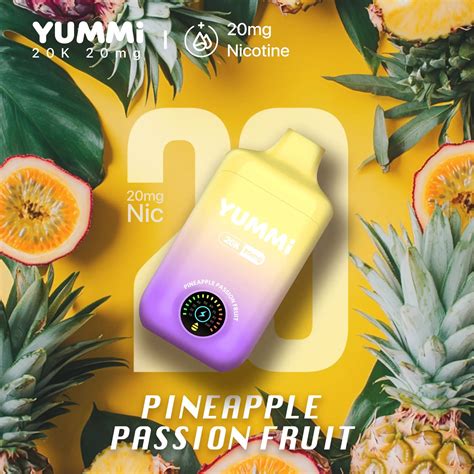 Yummi 20k Disposable Vape Pineapple Passion Fruit Spin Vape Spin Vape