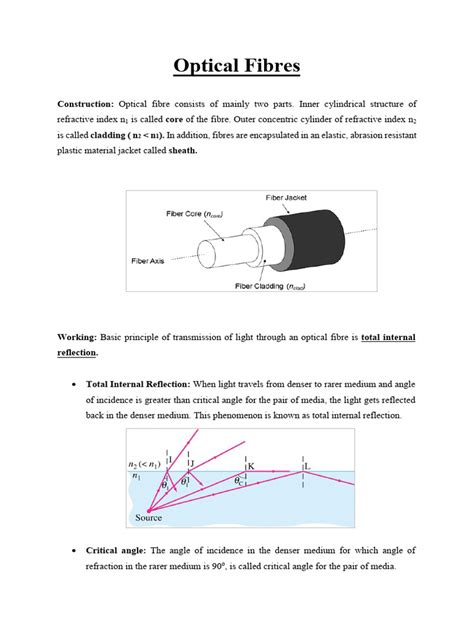 Optical Fiber Notes Oct 2023 Pdf Optical Fiber Optical Devices