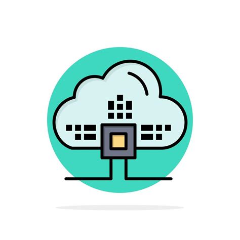 Based Data Cloud Science Abstract Circle Background Flat Color Icon 14418177 Vector Art At Vecteezy