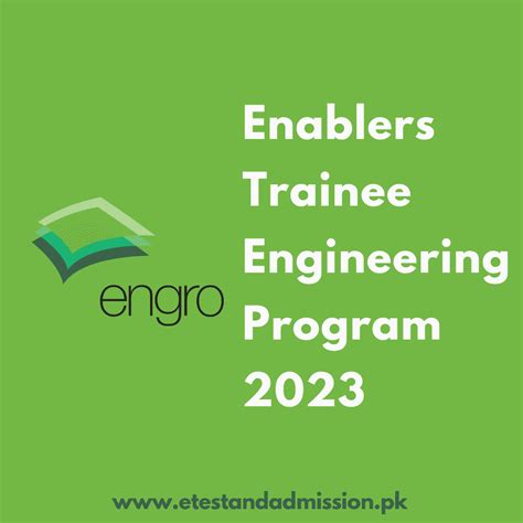 Engro Enablers Graduate Trainee Engineering Program 2023 Etest And
